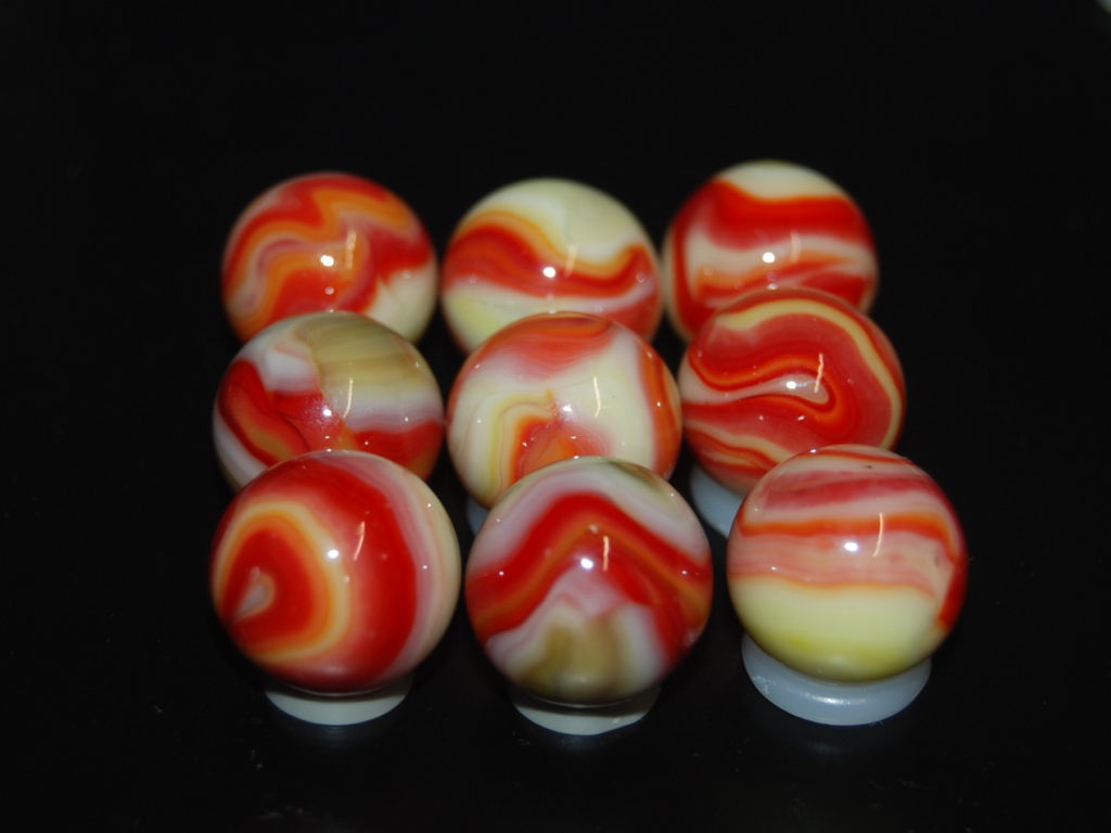 9 Beautiful Jabo Classic Marbles - MarbleMary.Com