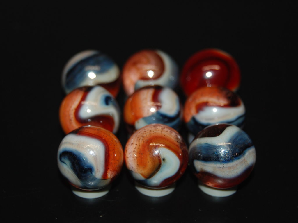 9 Beautiful Jabo Classic Marbles - MarbleMary.Com