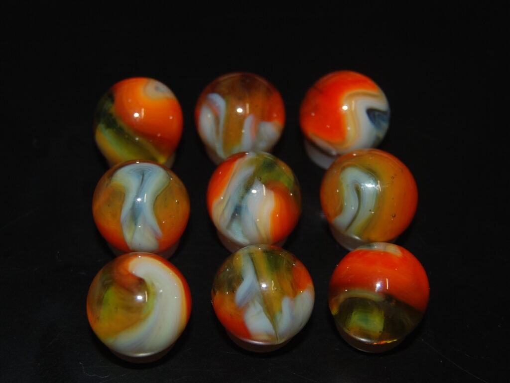 9 Beautiful Jabo Classic Marbles - MarbleMary.Com