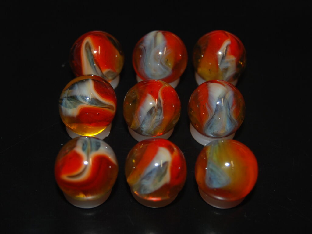 9 Beautiful Jabo Classic Marbles - MarbleMary.Com