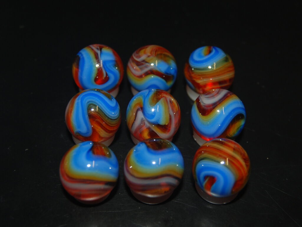 9 Beautiful Jabo Classic Marbles - MarbleMary.Com