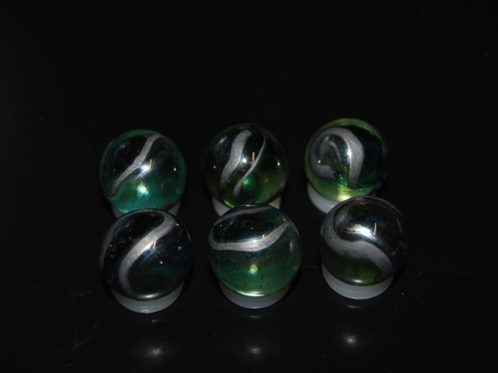 6 Beautiful Jabo/Vitro Classic Marbles Made In Reno, Ohio - MarbleMary.Com