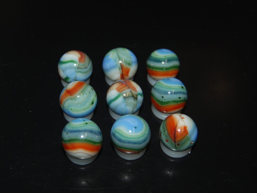 9 Jabo Classic Marbles Some With Aventurine Collector Set HTF ...